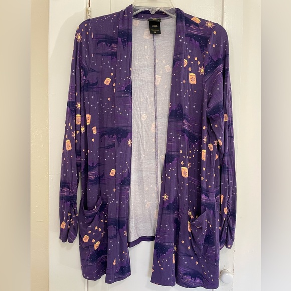 Disney | Sweaters | Disney Tangled Super Soft Purple Womens Open ...